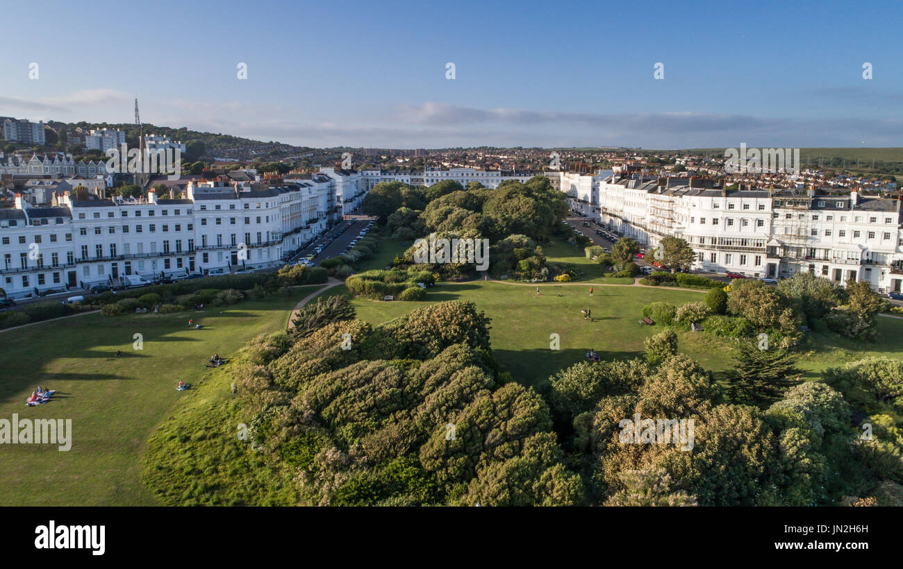 Aerial view of a grand regency square in Brighton (England Stock Photo ...