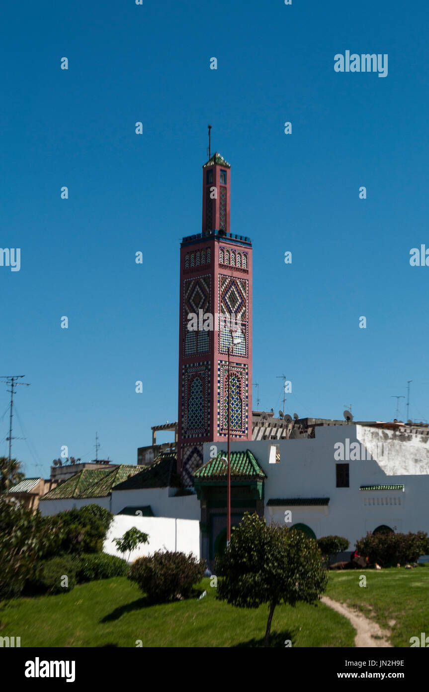 Tangier, Morocco: view of the Sidi Bou Abib Mosque, mosque overlooking ...