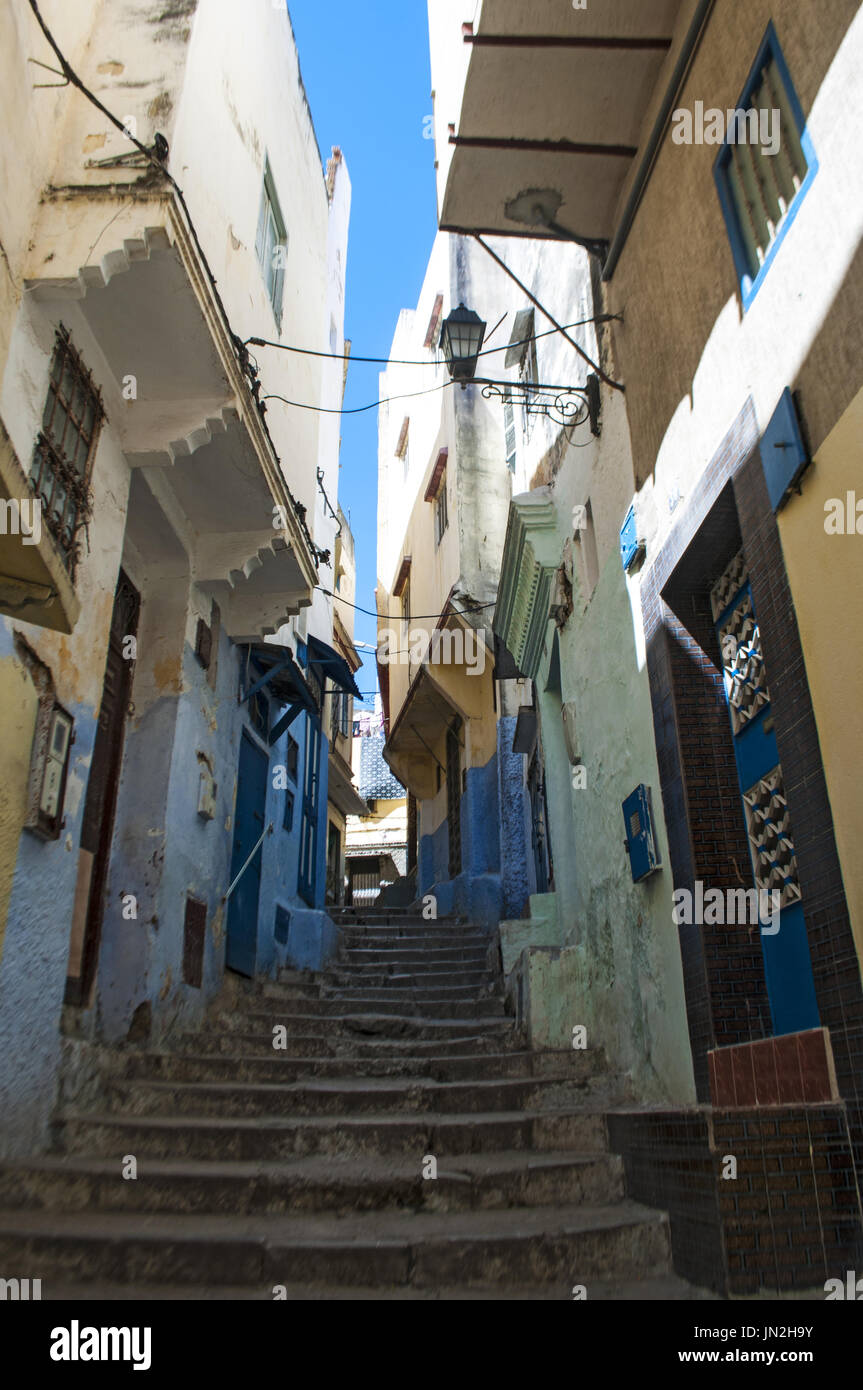 Morocco: the narrow alleys of Tangier, the city on the Maghreb coast ...