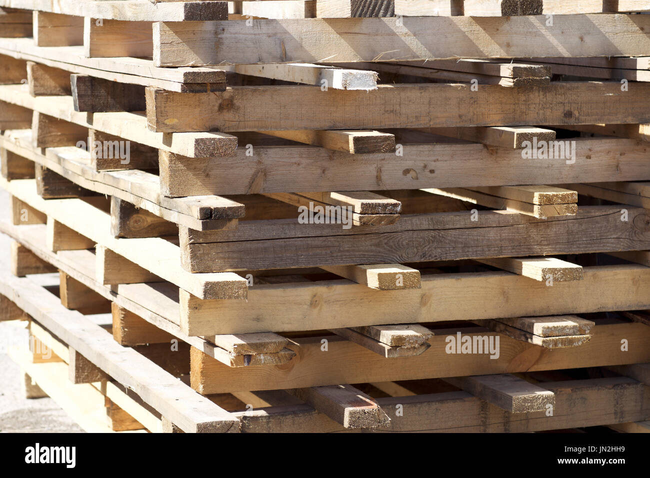 Elements of wooden pallets for loading and unloading cargo, Russia ...