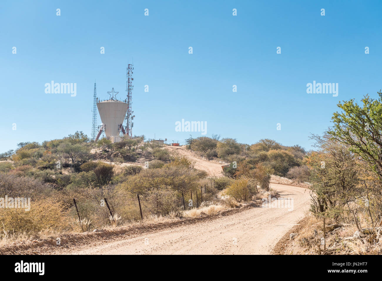 A water reservoir in the centre of Windhoek, the capital city of ...