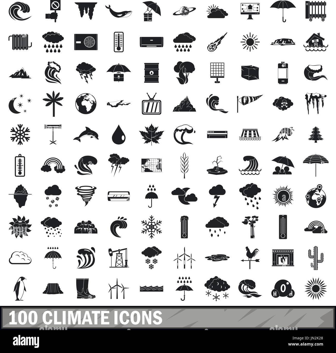 100 climate icons set, simple style Stock Vector Image & Art - Alamy