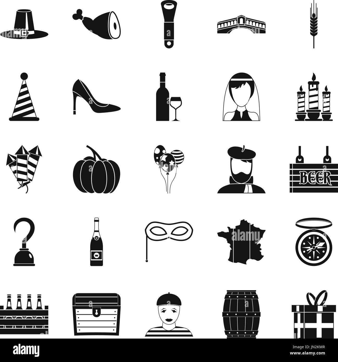 Appetizer icons set, simple style Stock Vector Image & Art - Alamy