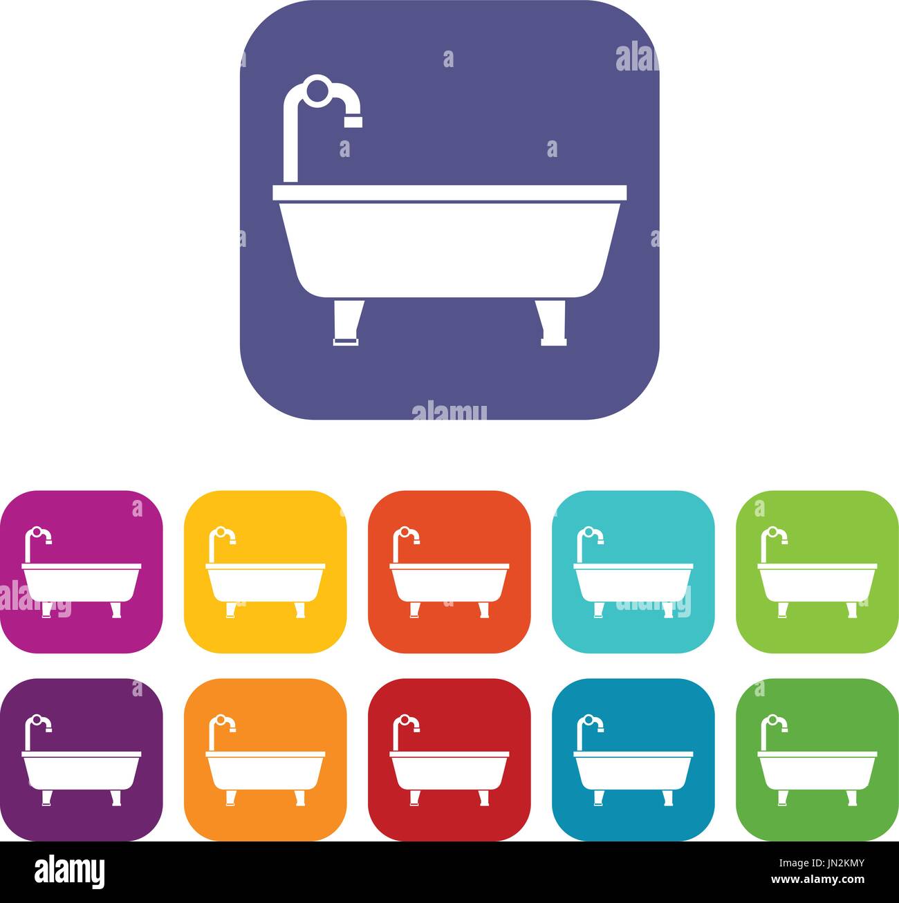 Bathtub icons set Stock Vector Image & Art - Alamy