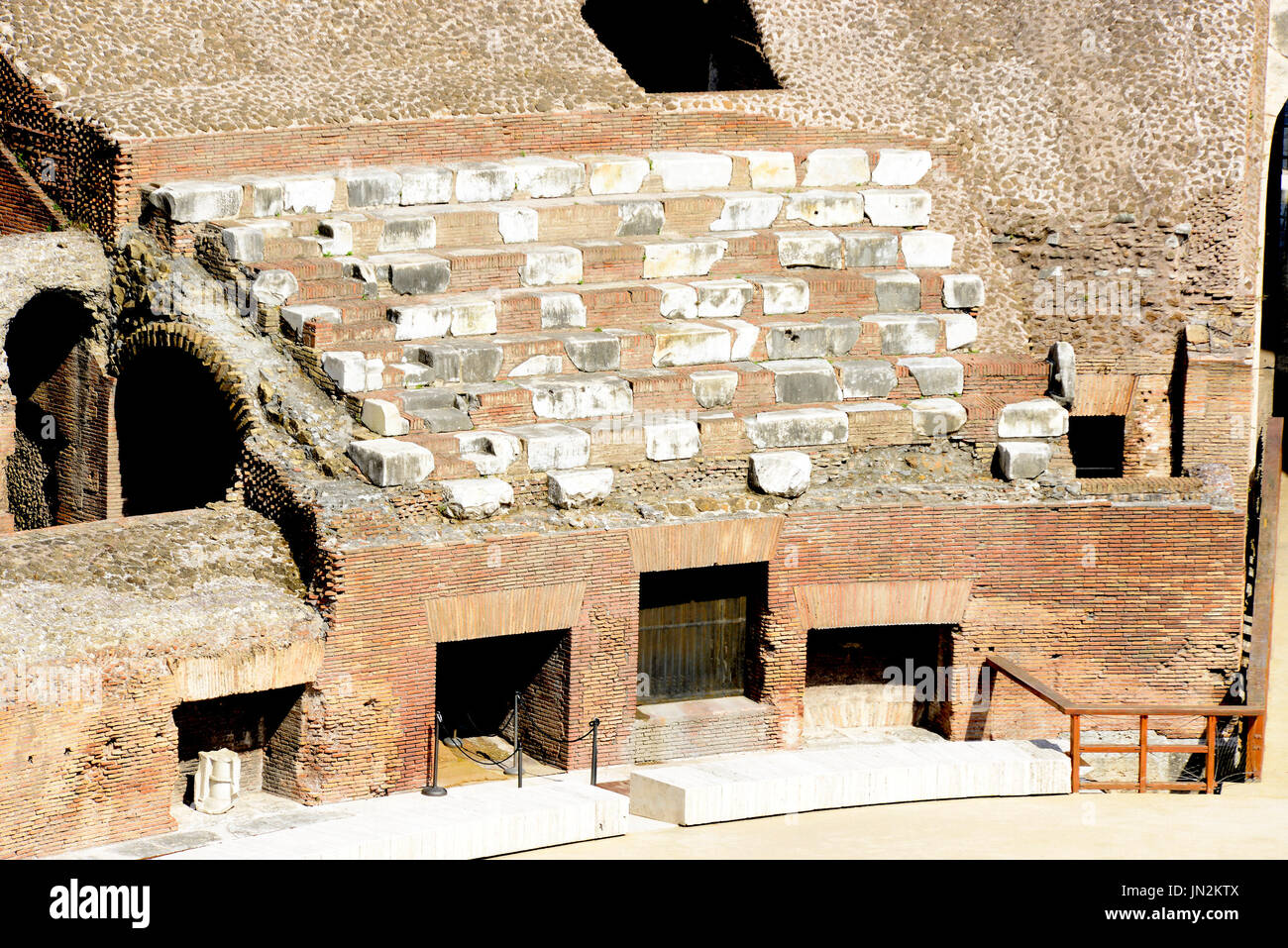 Restored seating area from one of the upper level sat the Colosseum ...