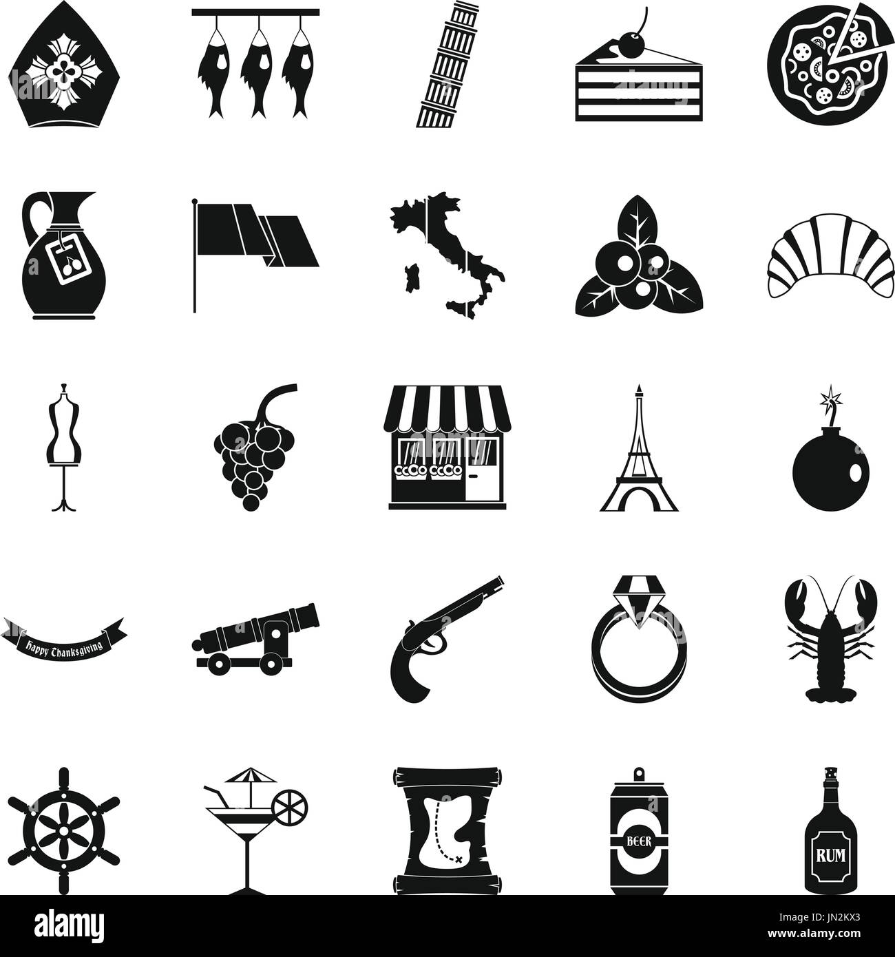 Alcohol finger food Stock Vector Images - Alamy