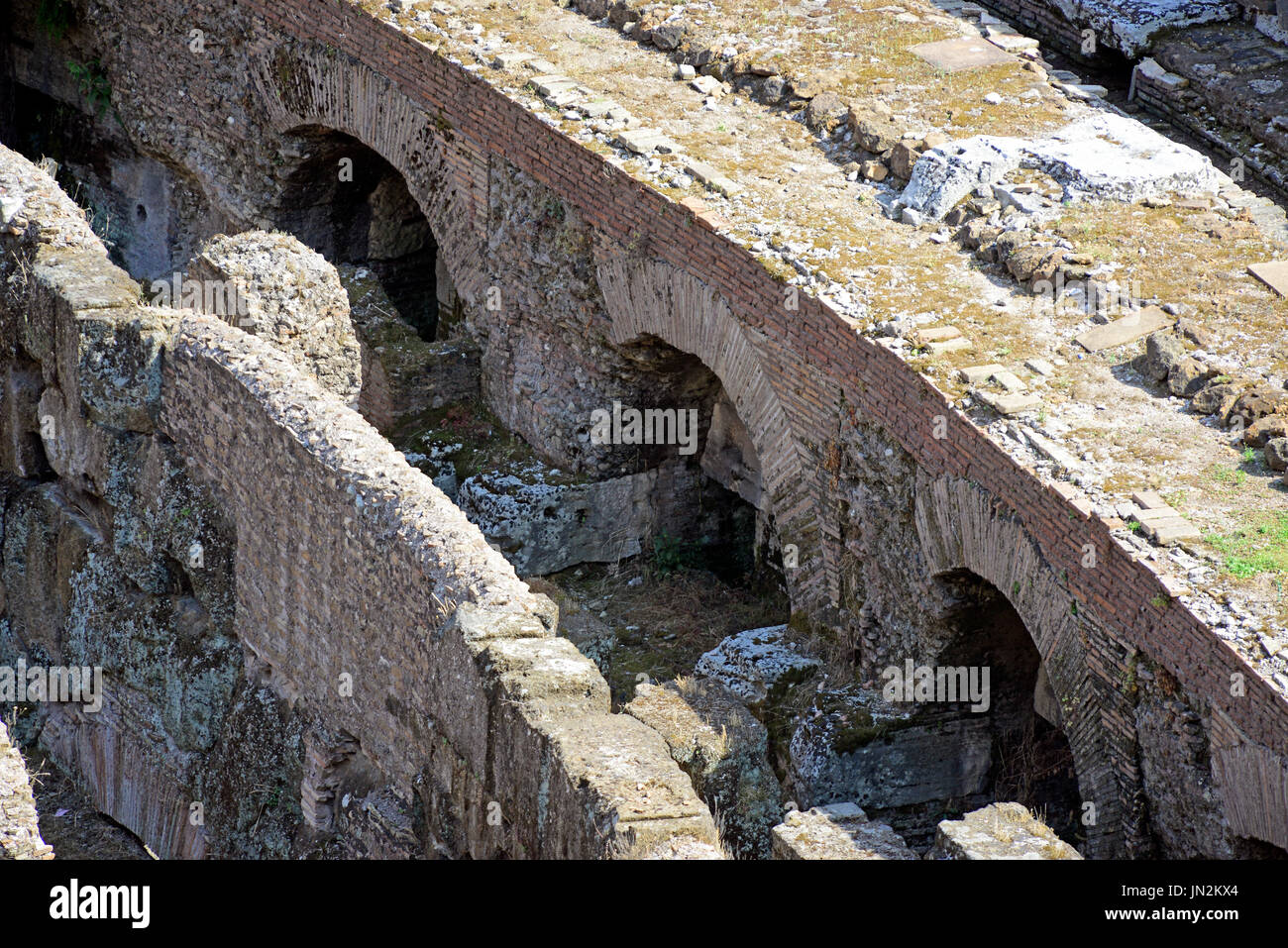 Detail of the hypogeum, an underground network of tunnels and cages ...