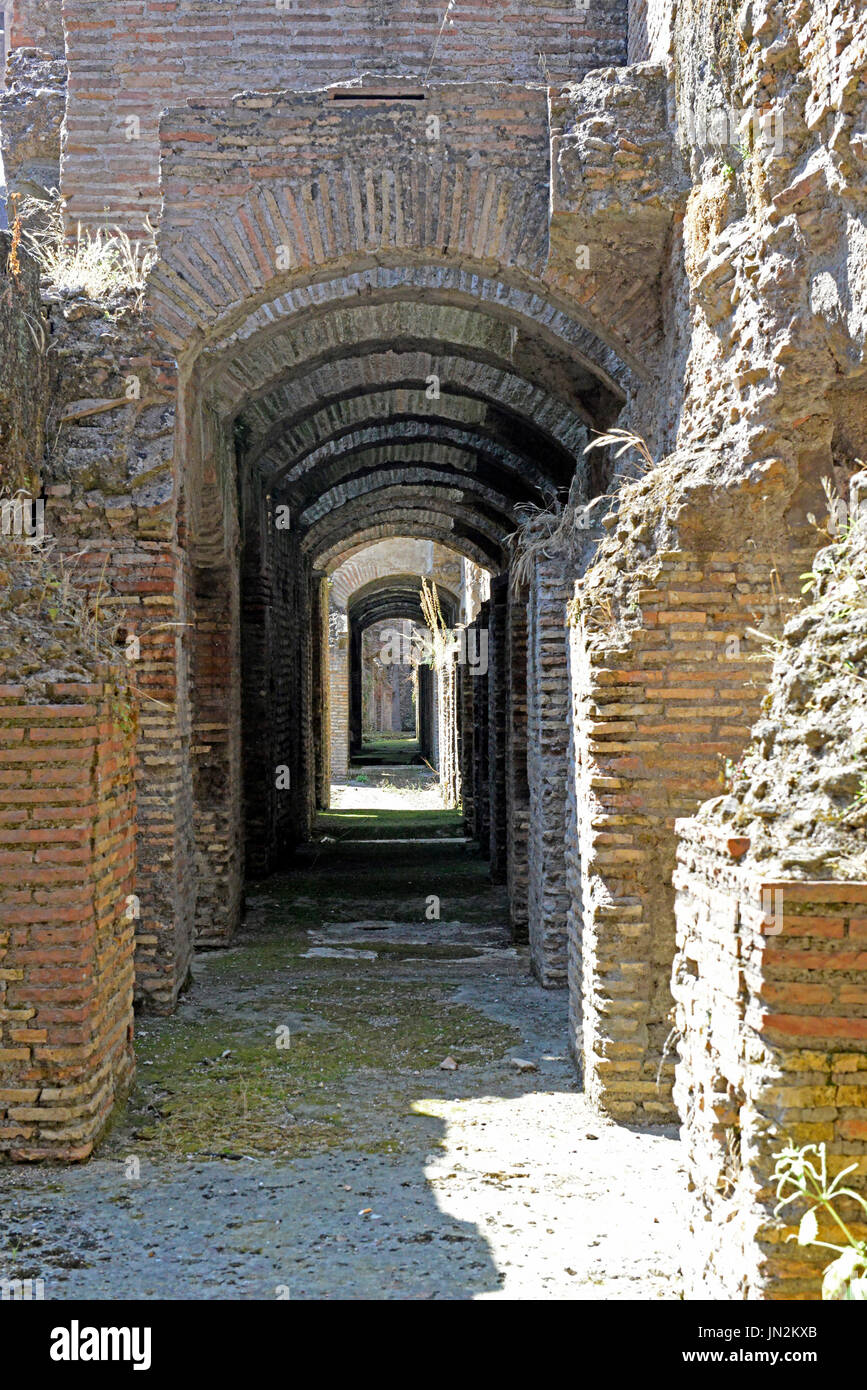 Detail of the hypogeum, an underground network of tunnels and cages ...