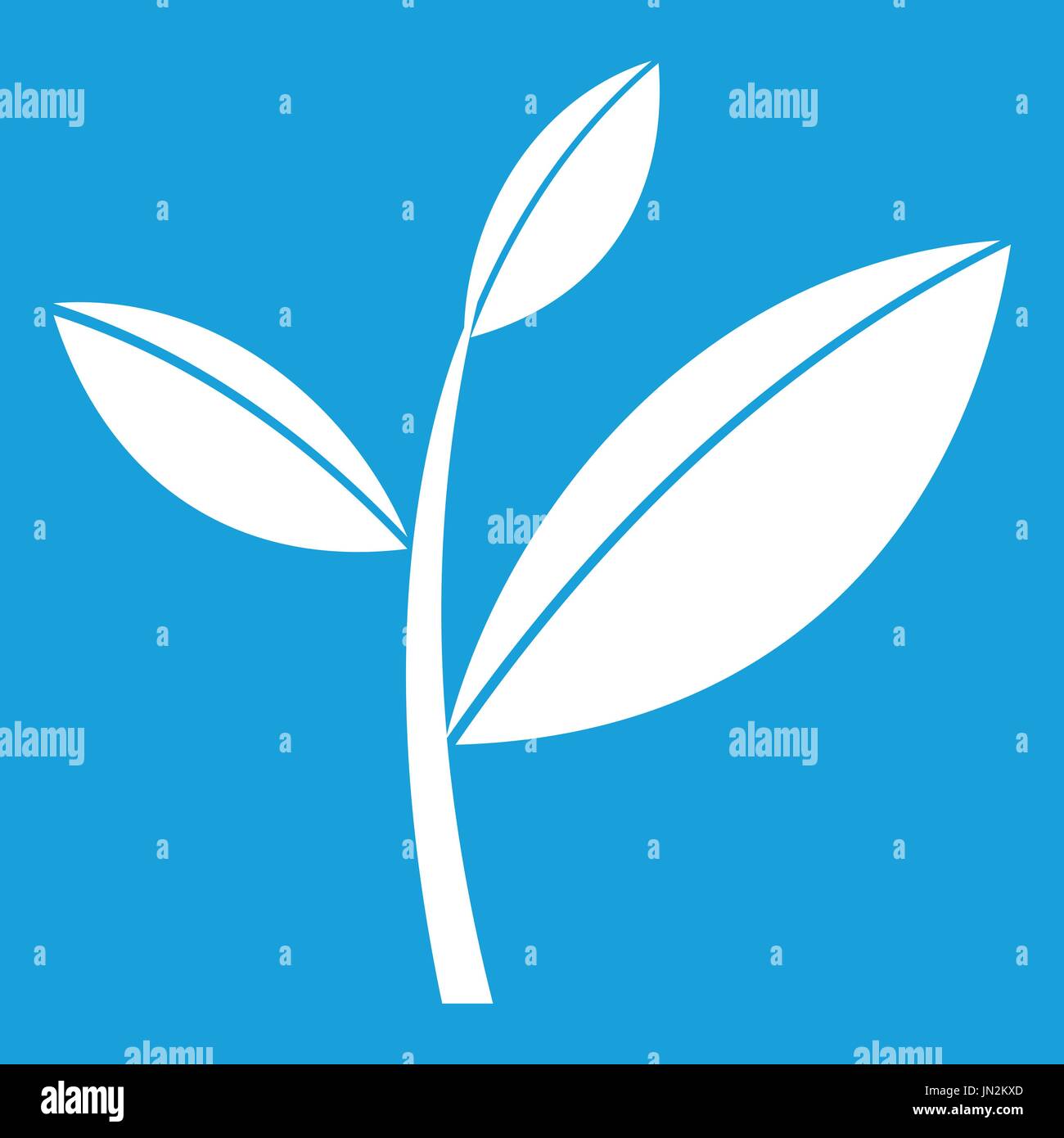 Tea leaf sprout icon white Stock Vector Image & Art - Alamy