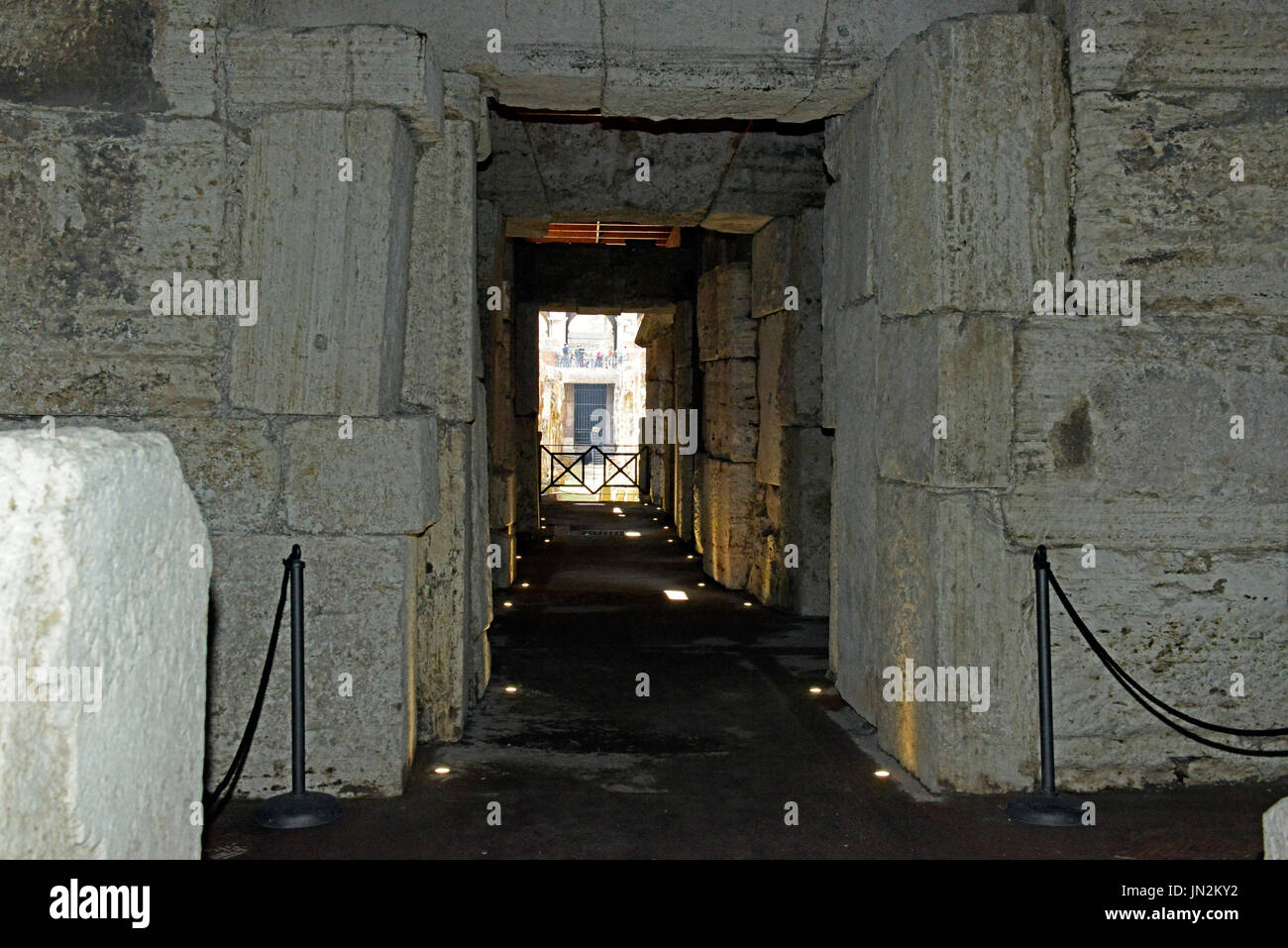 Detail of the hypogeum, an underground network of tunnels and cages ...