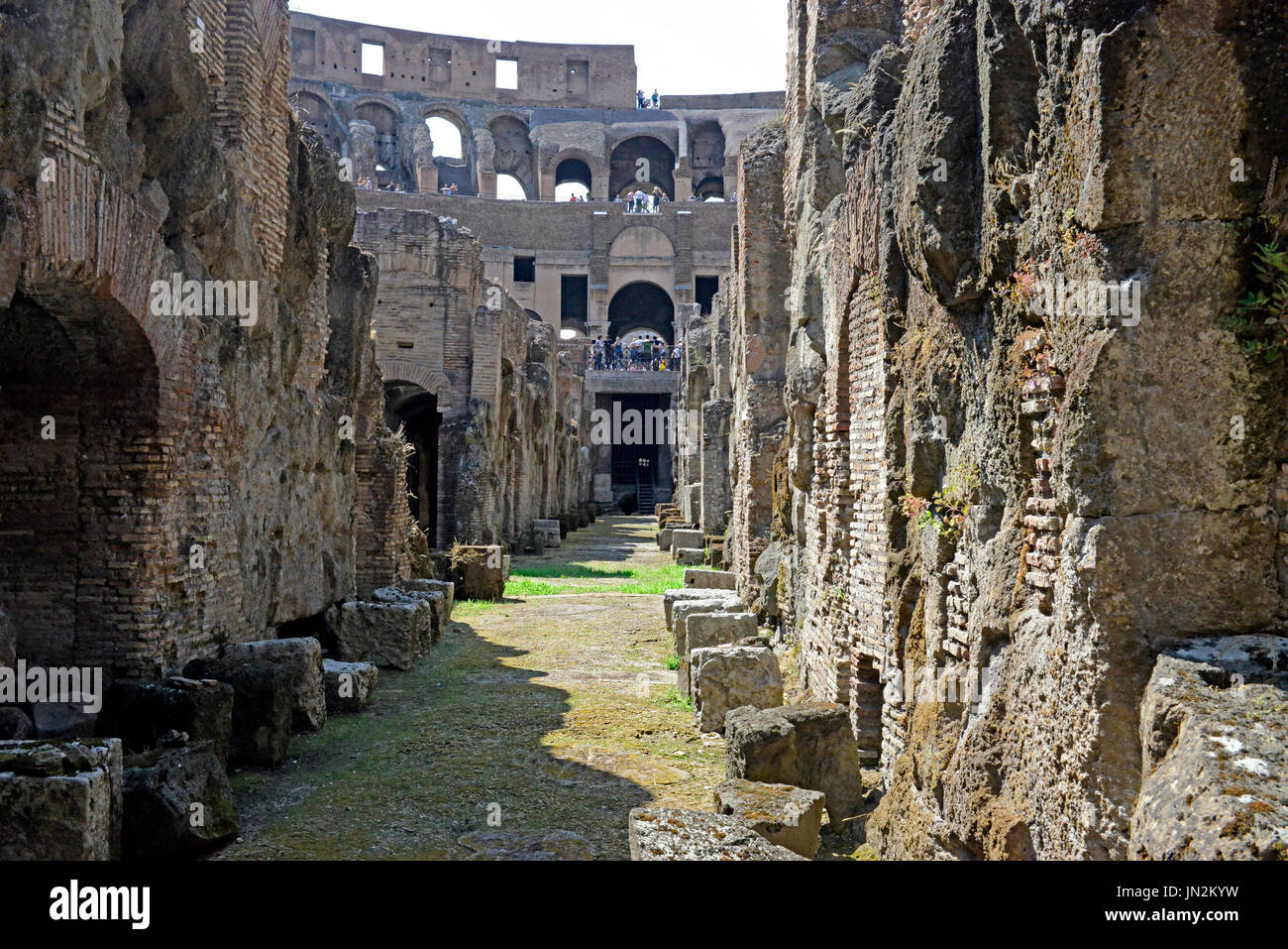 Detail of the hypogeum, an underground network of tunnels and cages ...