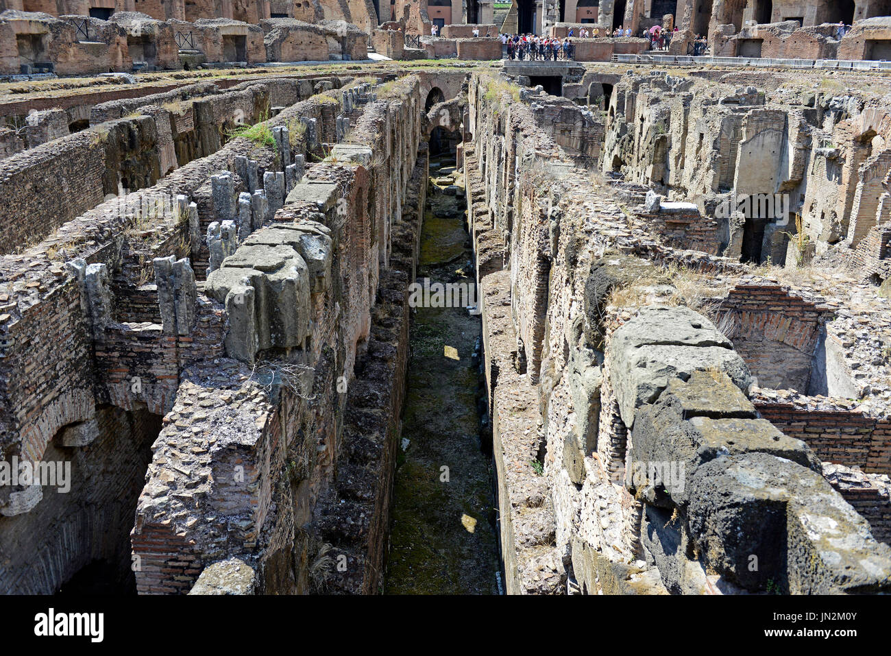 The hypogeum, an underground network of tunnels and cages containing ...