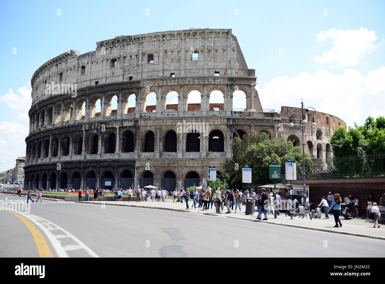 Exterior photo of the Colosseum, also known as the Flavian Amphitheatre ...