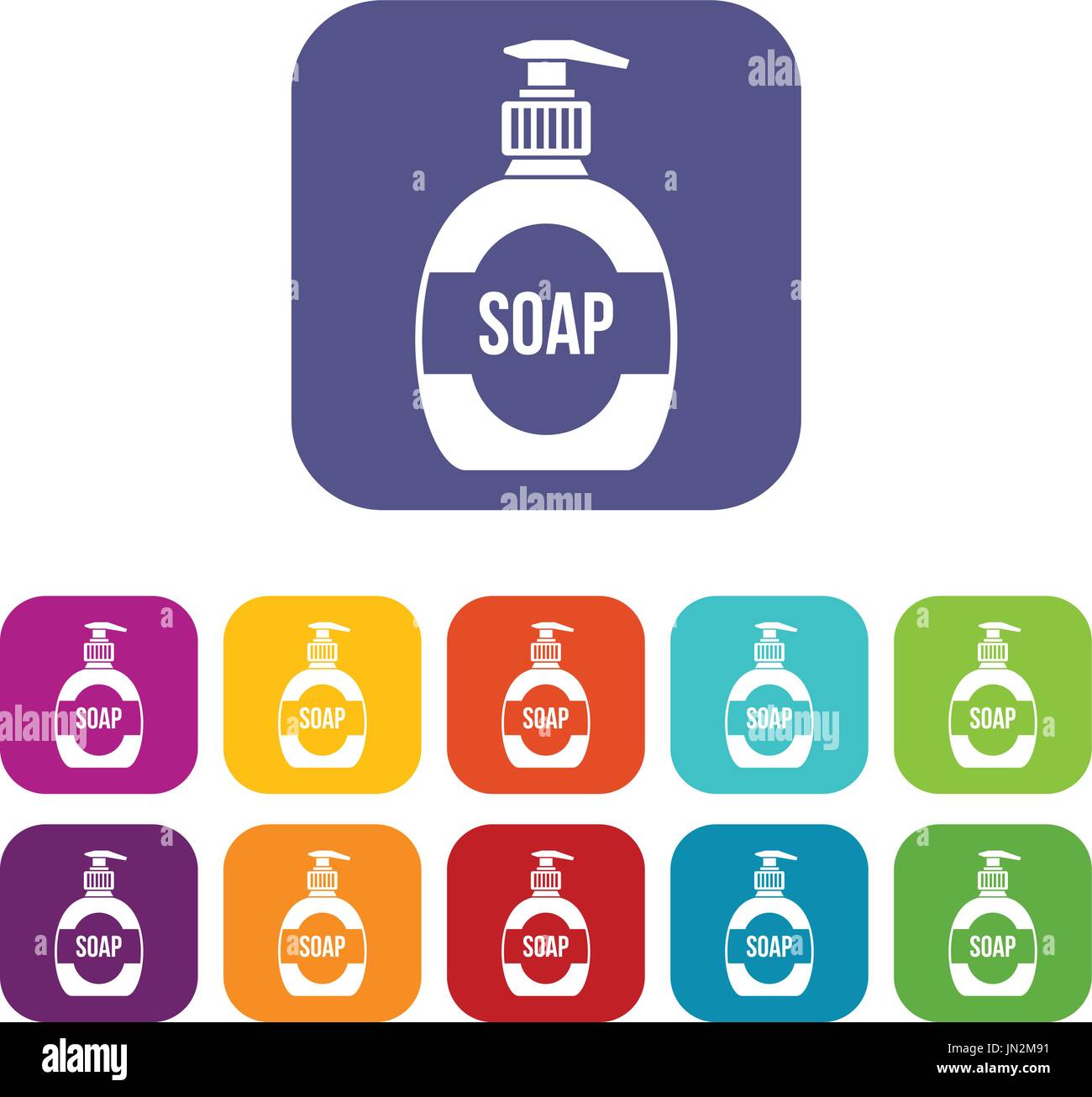 Bottle of liquid soap icons set Stock Vector Image & Art - Alamy