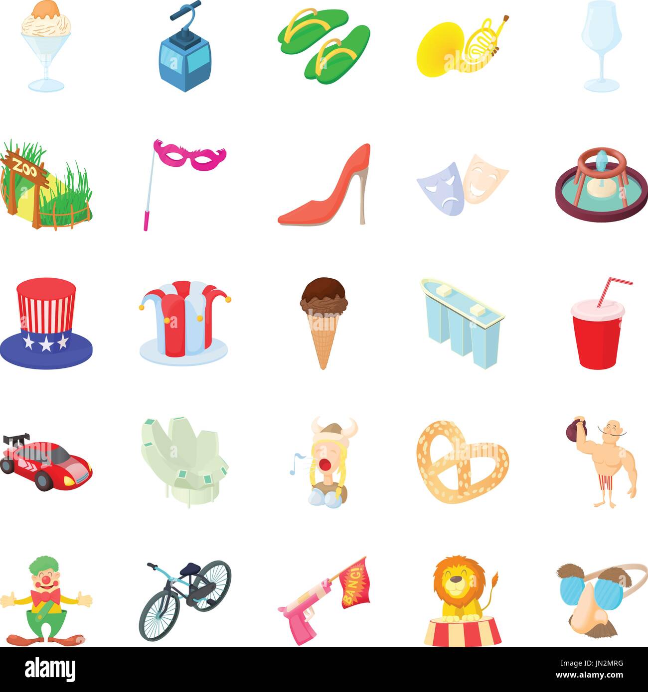 Performance icons set, cartoon style Stock Vector Image & Art - Alamy