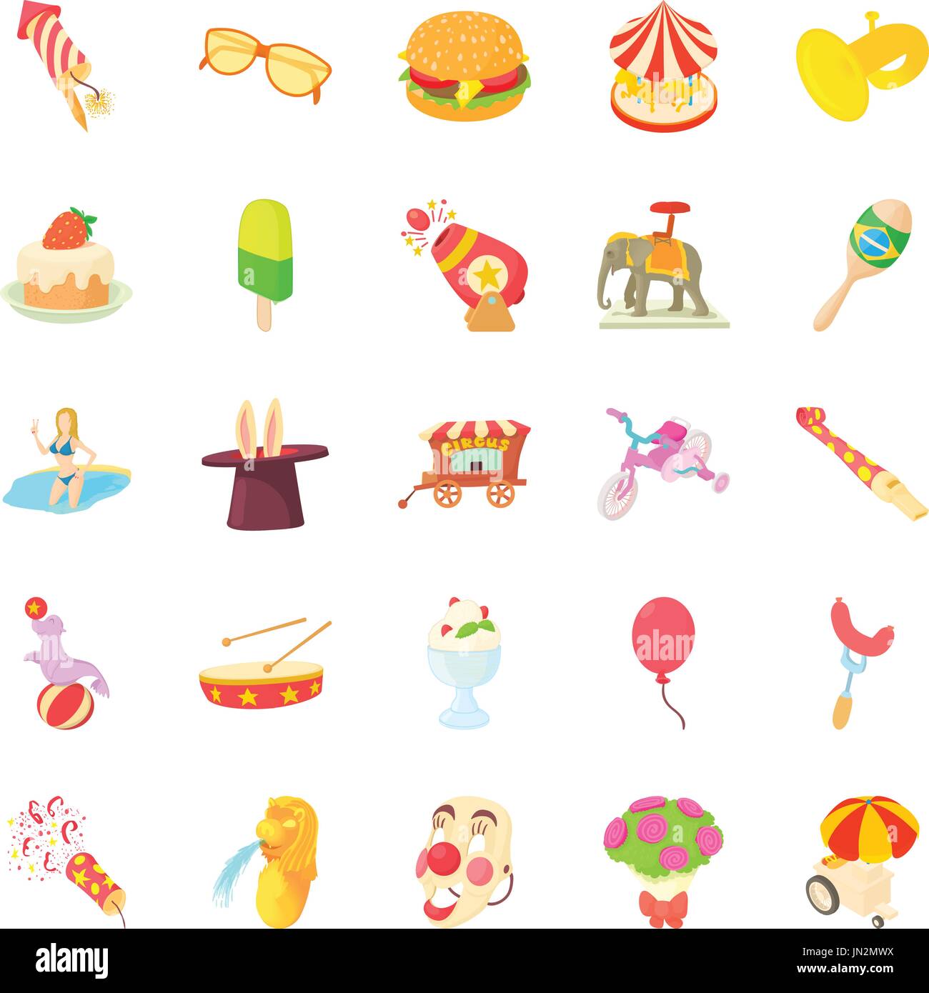 Resting place icons set, cartoon style Stock Vector Image & Art - Alamy