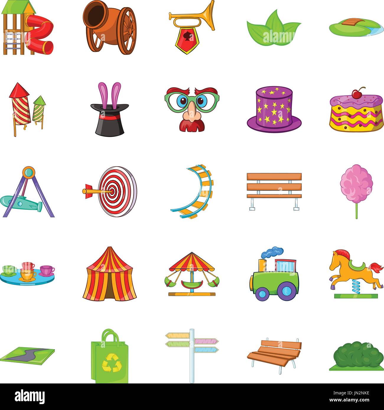 Park icons set, cartoon style Stock Vector Image & Art - Alamy
