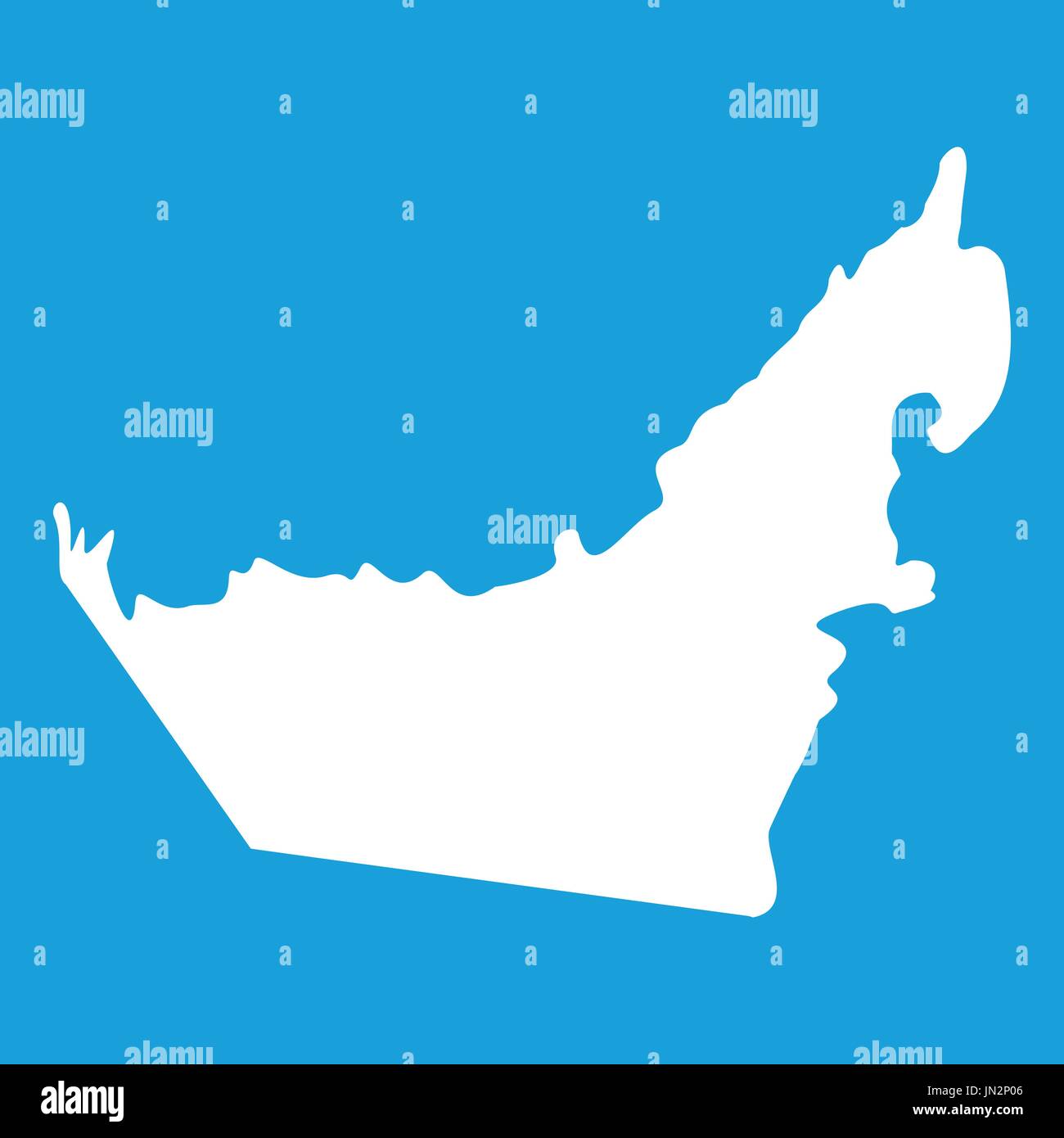 United Arab Emirates Map Icon White Stock Vector Image And Art Alamy