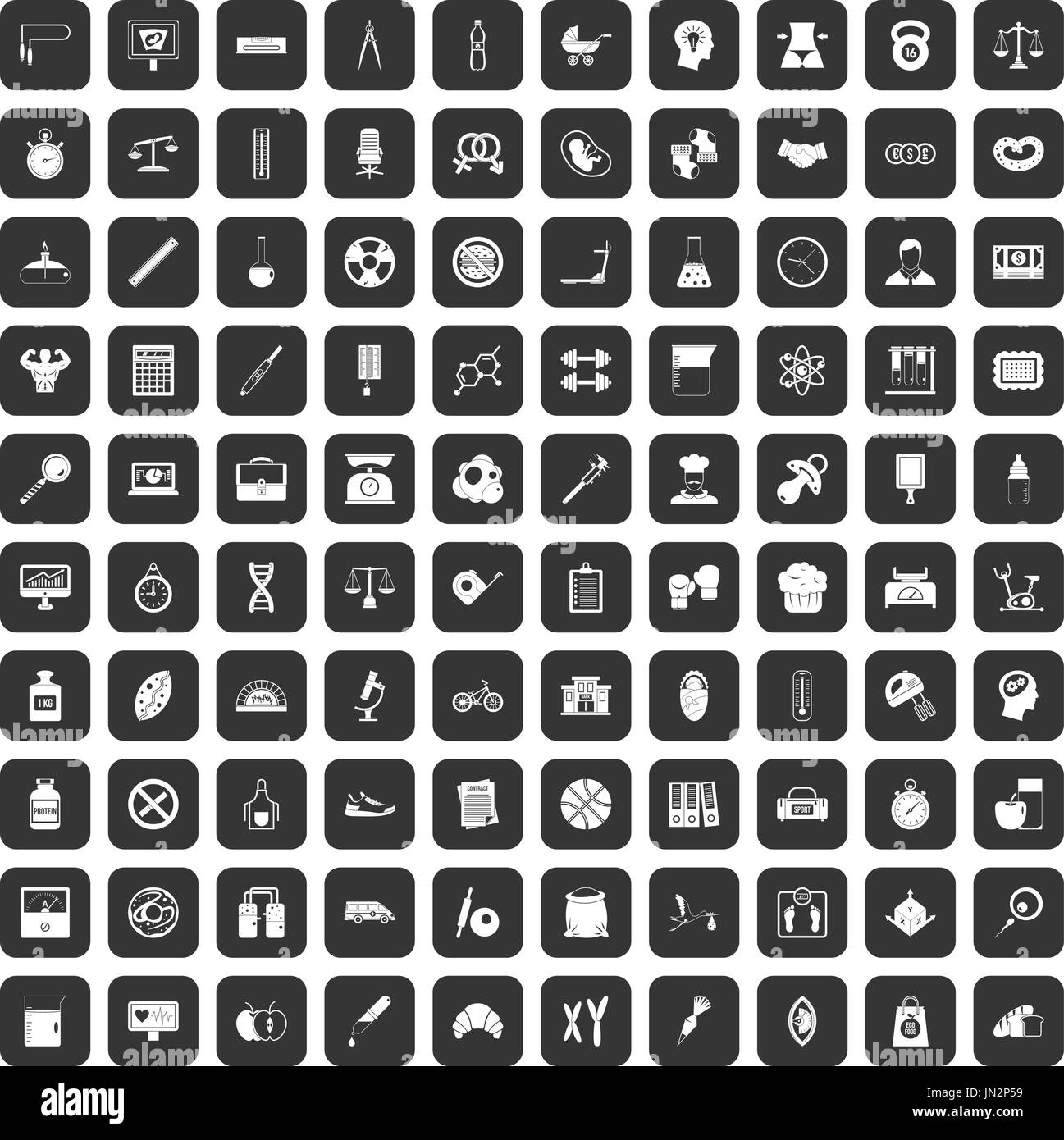 100 libra icons set black Stock Vector Image & Art - Alamy