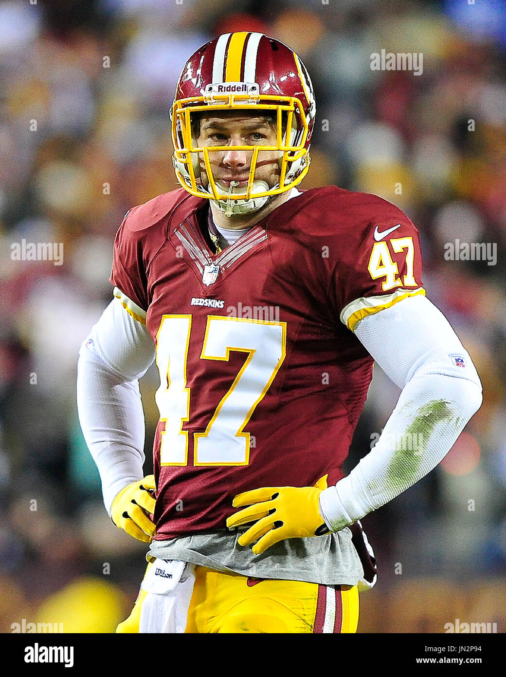 Washington Redskins tight end Chris Cooley (47) waits for the end of a TV time-out during the ...