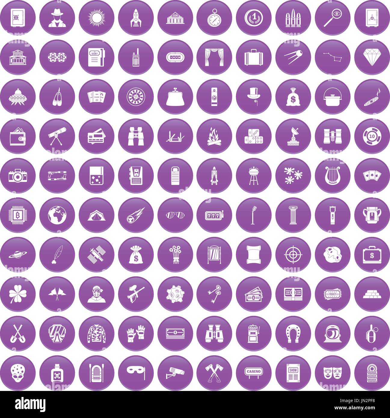 100 adult games icons set purple Stock Vector Image & Art - Alamy