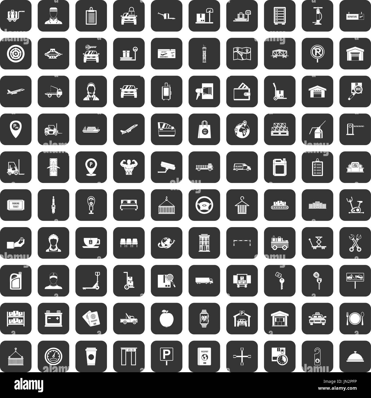 100 loader icons set black Stock Vector Image & Art - Alamy