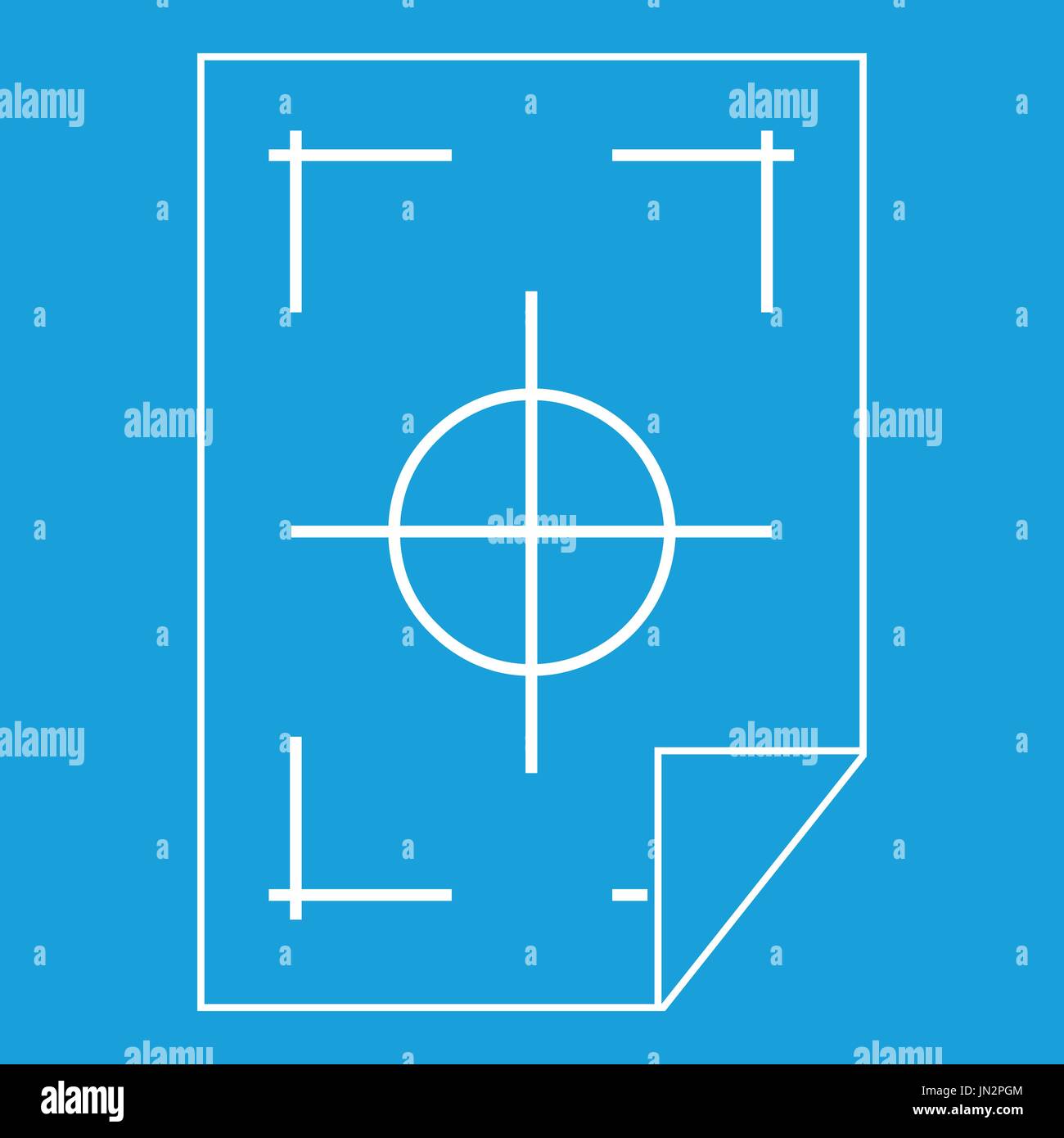 Printer marks on a paper icon white Stock Vector Image & Art - Alamy