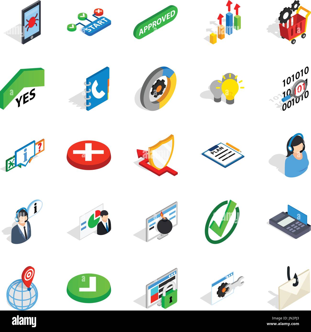 Business model icons set, isometric style Stock Vector Image & Art - Alamy