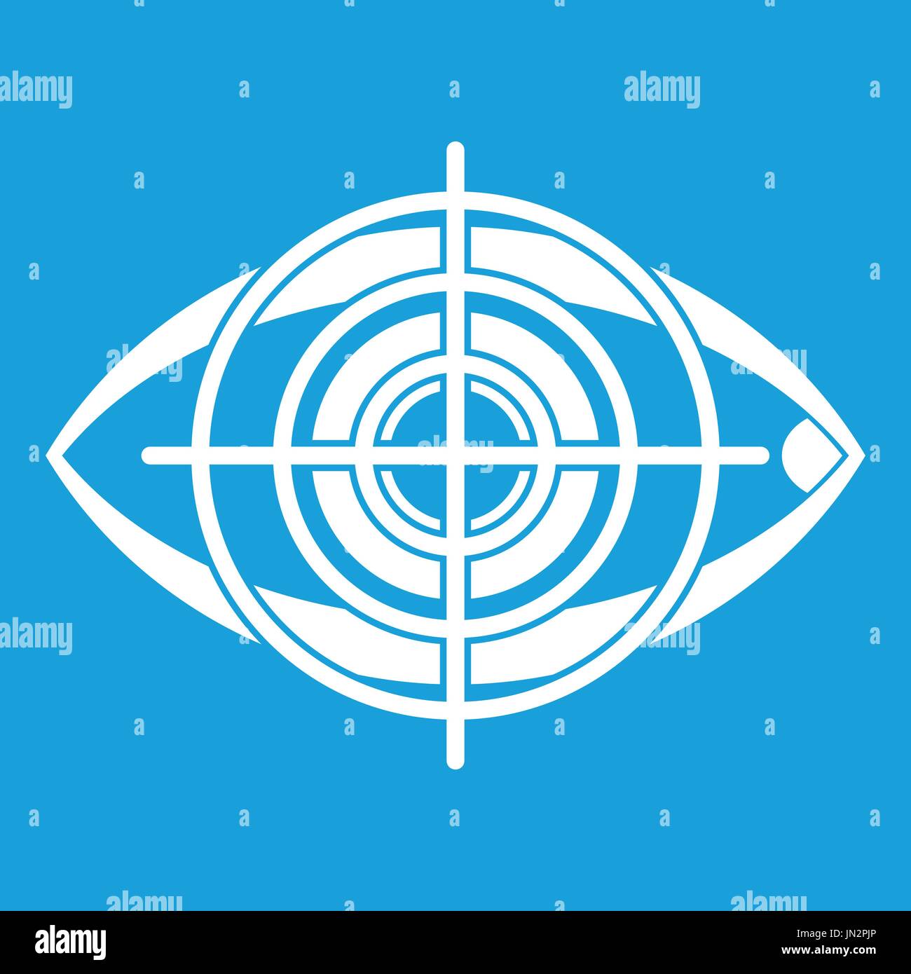 Eye and target icon white Stock Vector Image & Art - Alamy