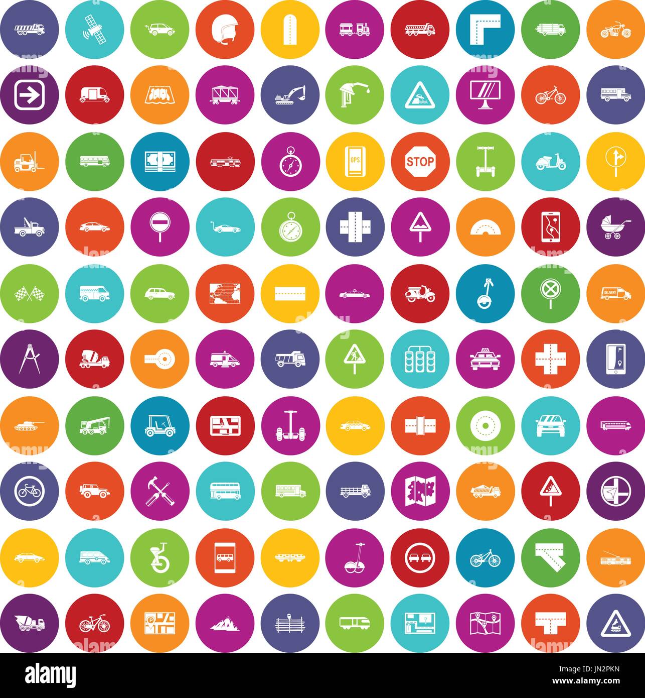 100 location icons set color Stock Vector Image & Art - Alamy