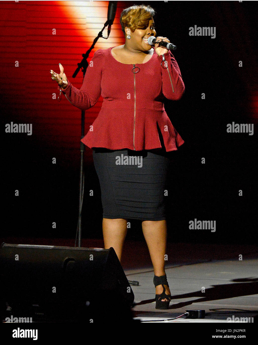 Amber Riley of the TV show "Glee" performs at the "Kids' Inaugural: Our ...