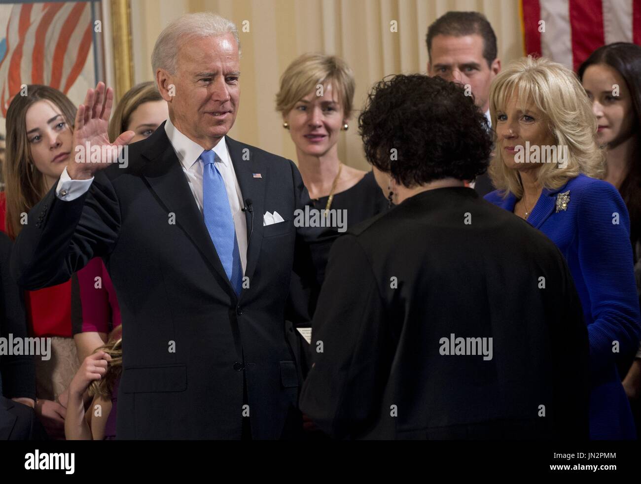 United States Vice President Joe Biden takes the oath of office during ...