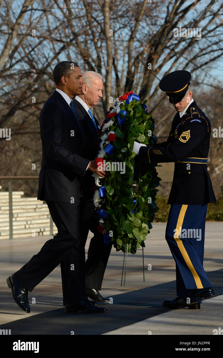 United States President Barack Obama (front L), Vice President Joe ...