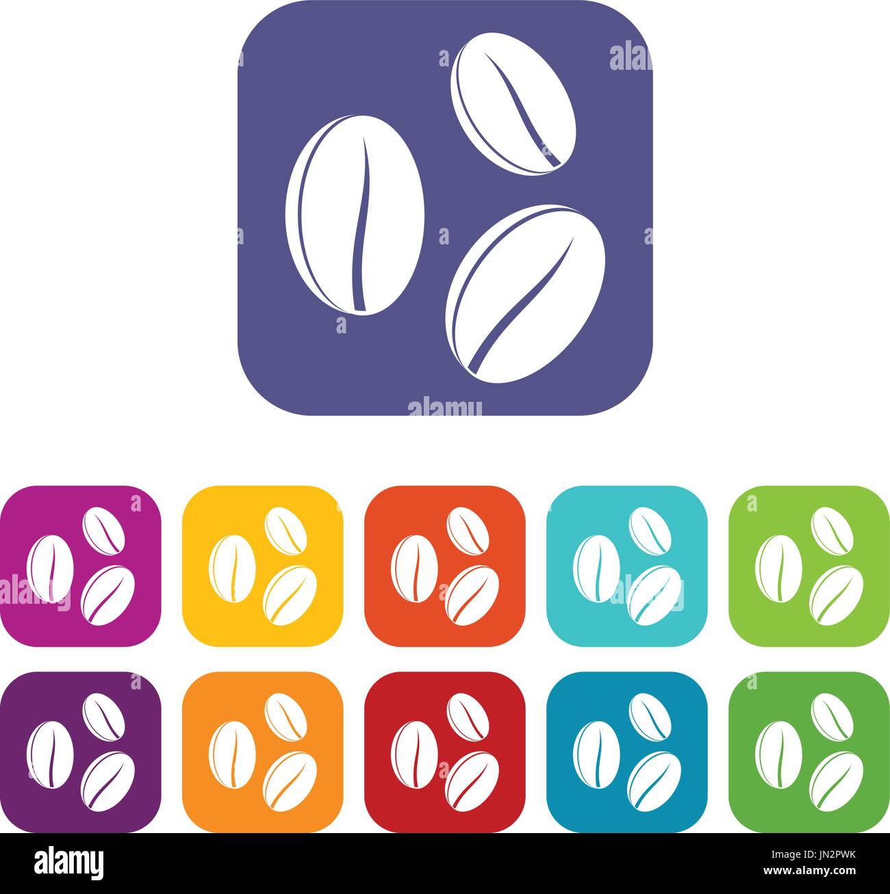 Coffee beans icons set Stock Vector Image & Art - Alamy
