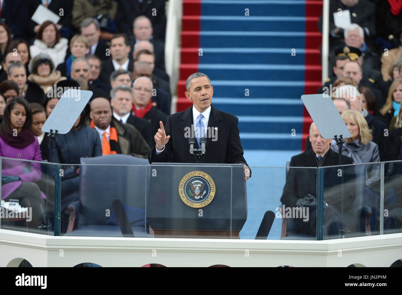 President Barack Obama delivers his inaugural address after being sworn ...