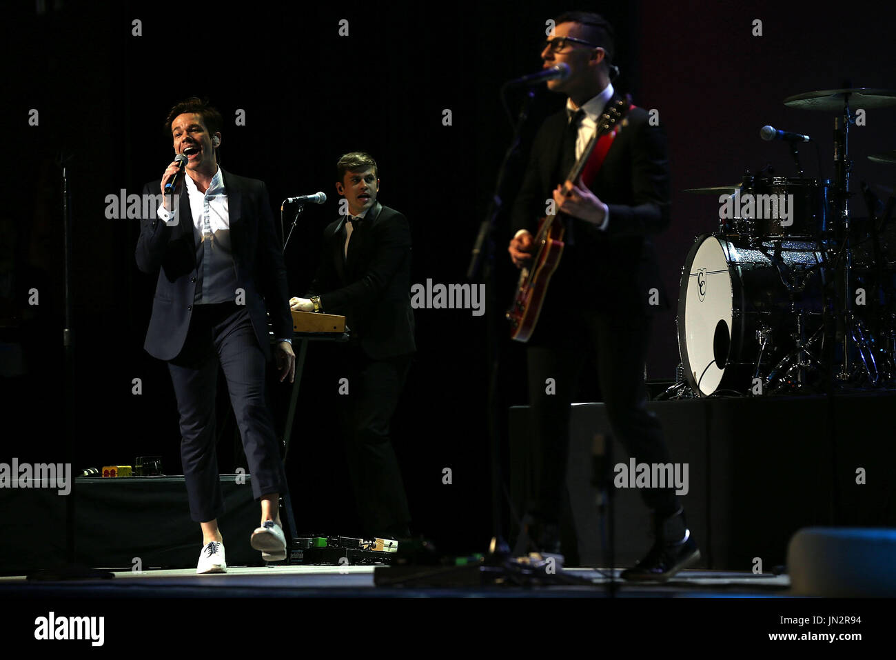 The band fun. performs during the Inaugural Ball at the Walter E ...