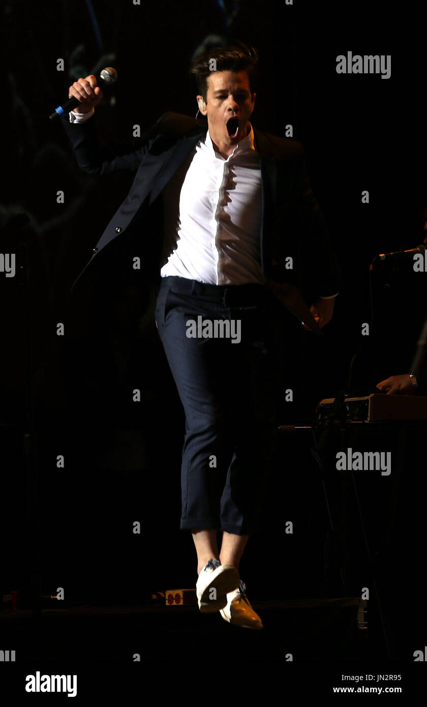 The band fun. performs during the Inaugural Ball at the Walter E ...