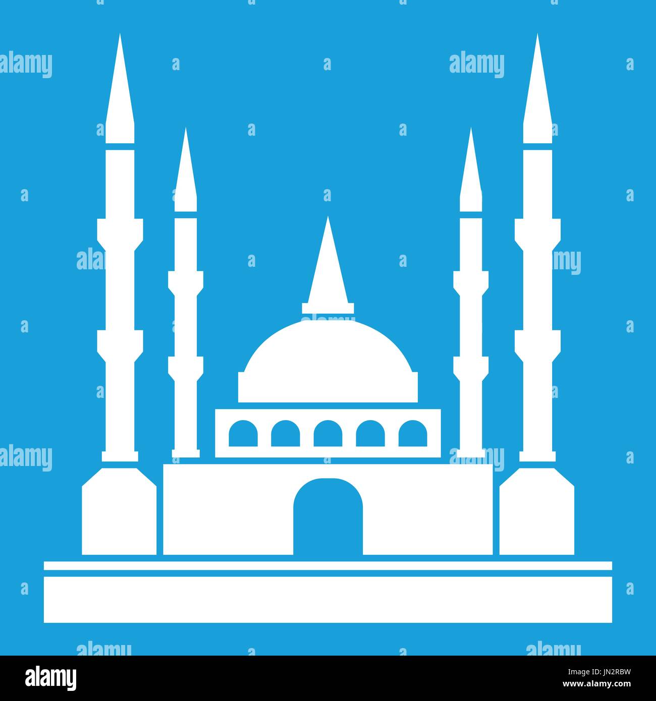 Mosque icon white Stock Vector Image & Art - Alamy