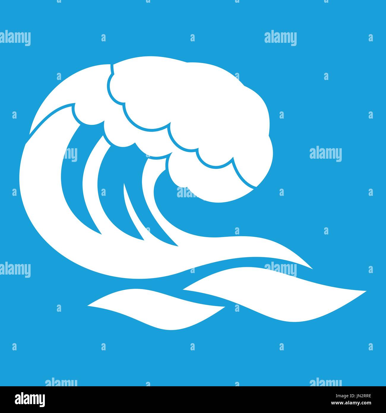 Wave icon white Stock Vector Image & Art - Alamy