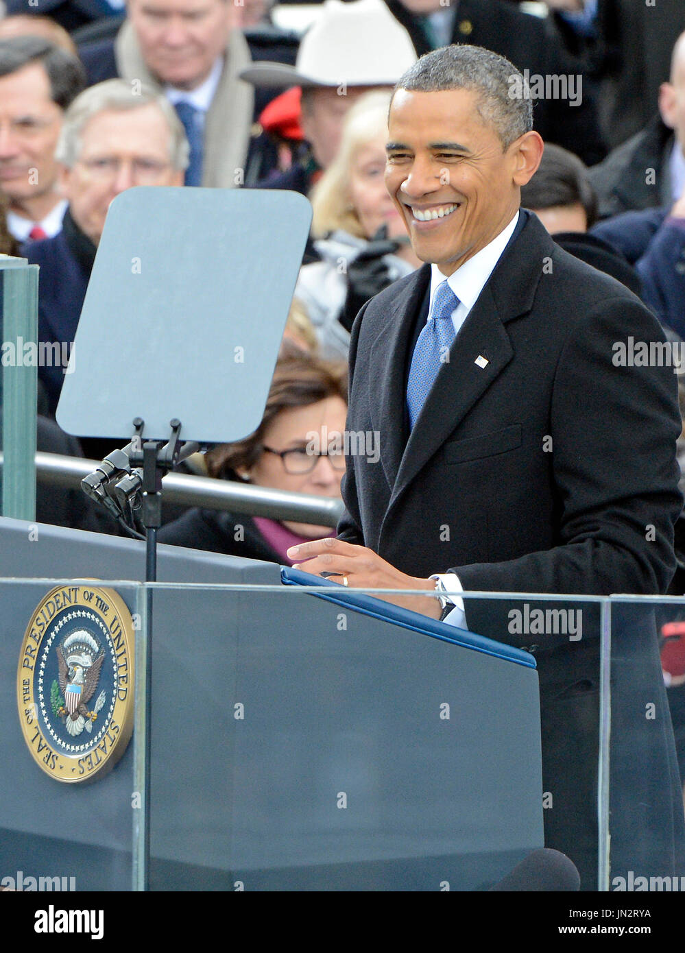 United States President Barack Obama delivers his Inaugural Address ...