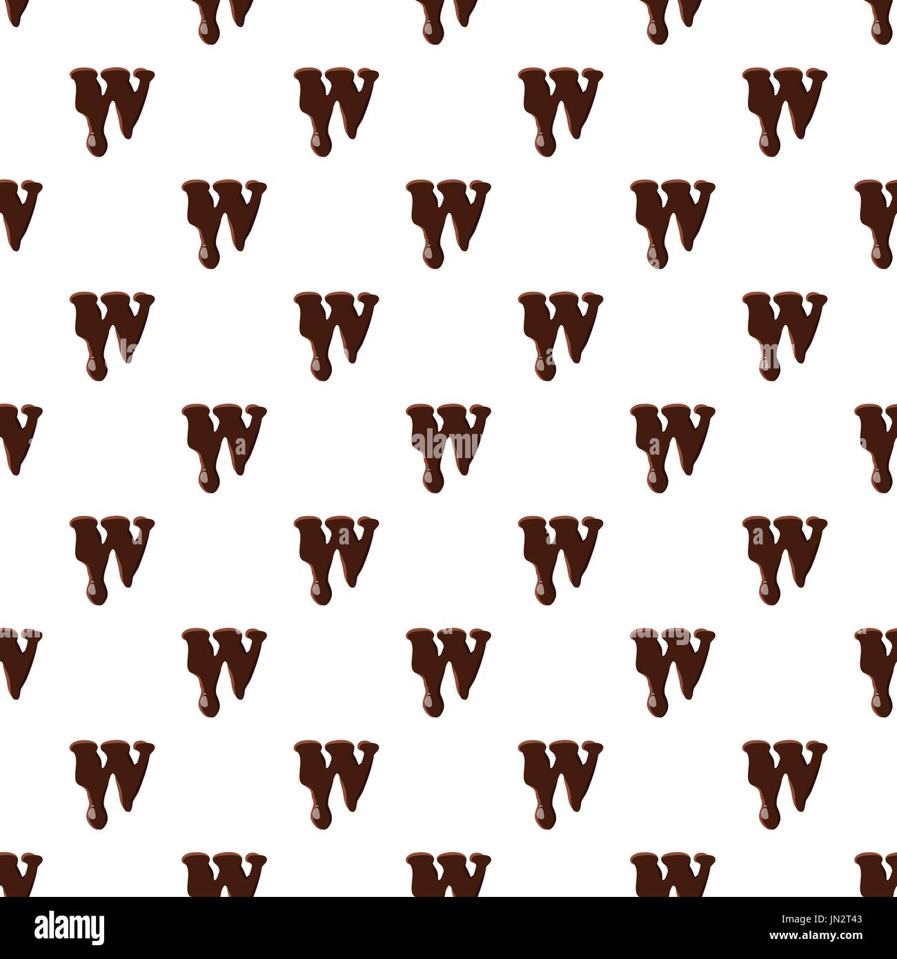 Letter W from latin alphabet made of chocolate Stock Vector Image & Art ...