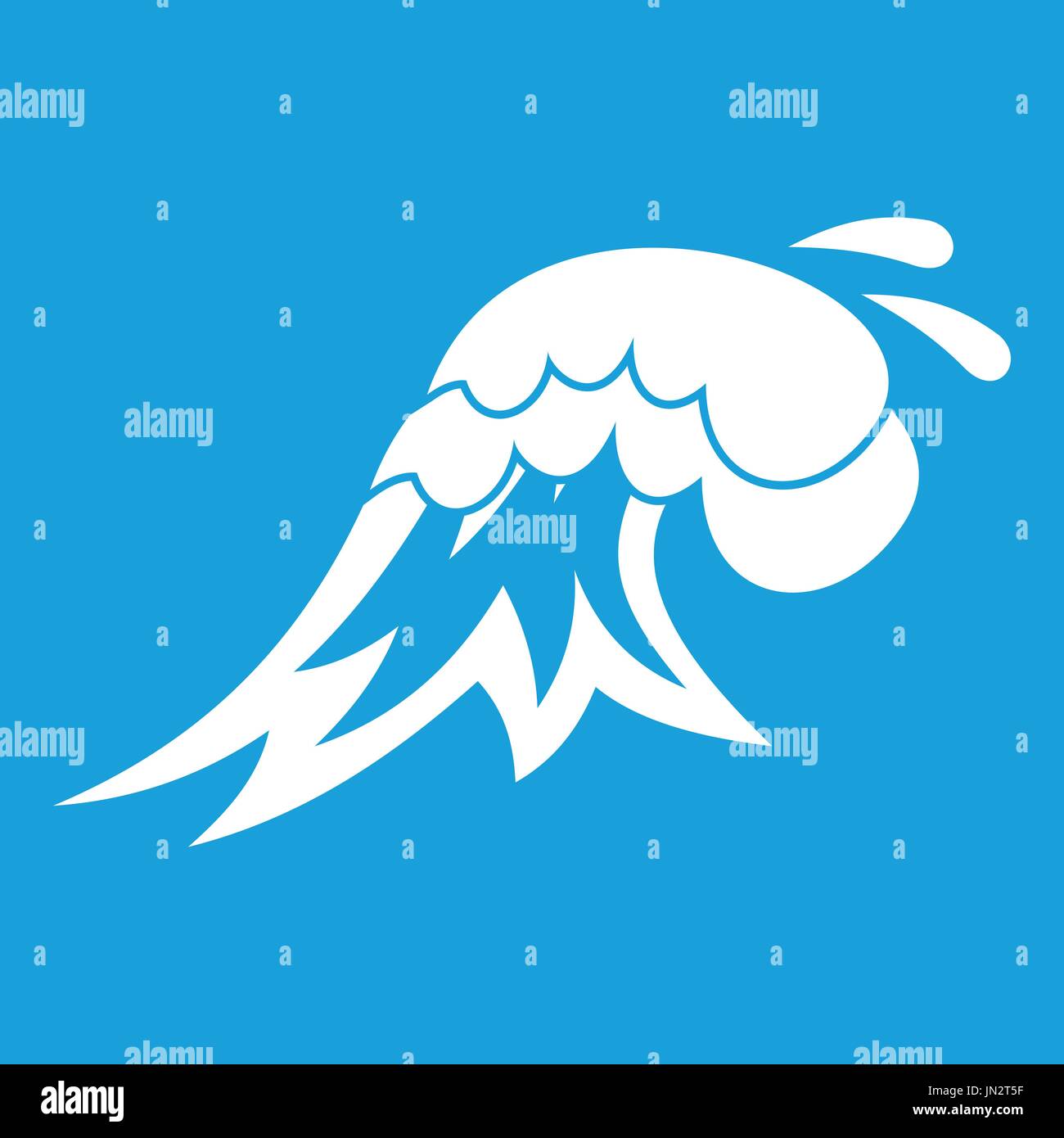 Surf wave icon white Stock Vector Image & Art - Alamy