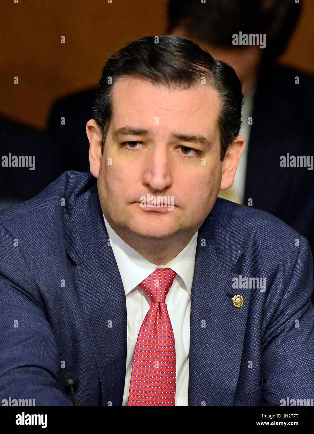 United States Senator Ted Cruz (Republican of Texas) listens to ...