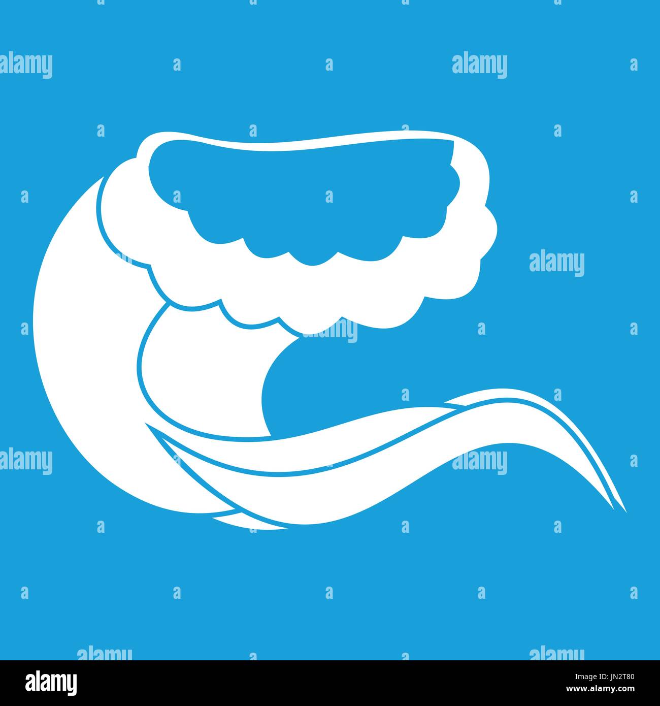 Curling and cracking wave icon white Stock Vector Image & Art - Alamy