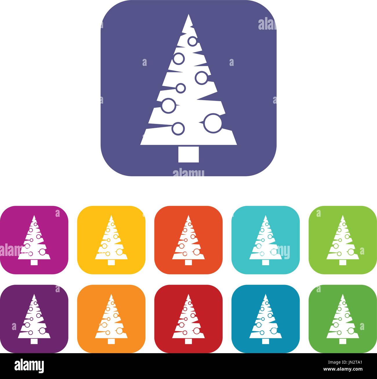 Christmas tree icons set Stock Vector Image & Art - Alamy