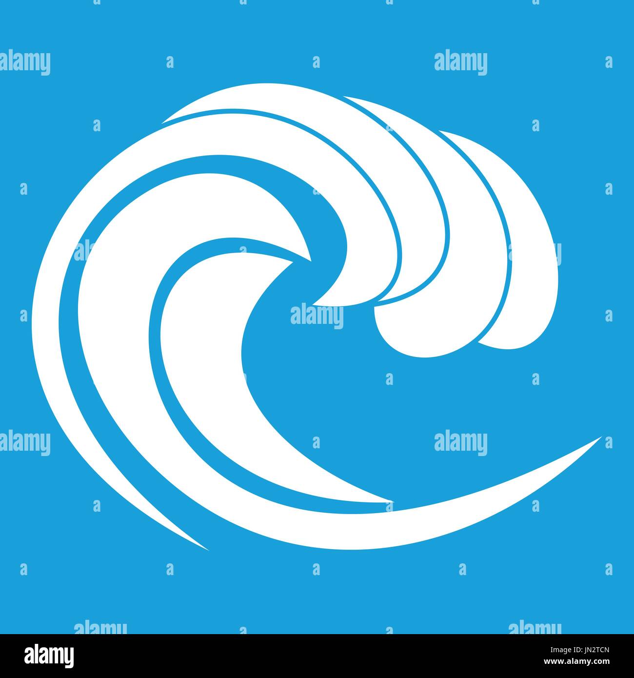 Wave of sea tide icon white Stock Vector Image & Art - Alamy