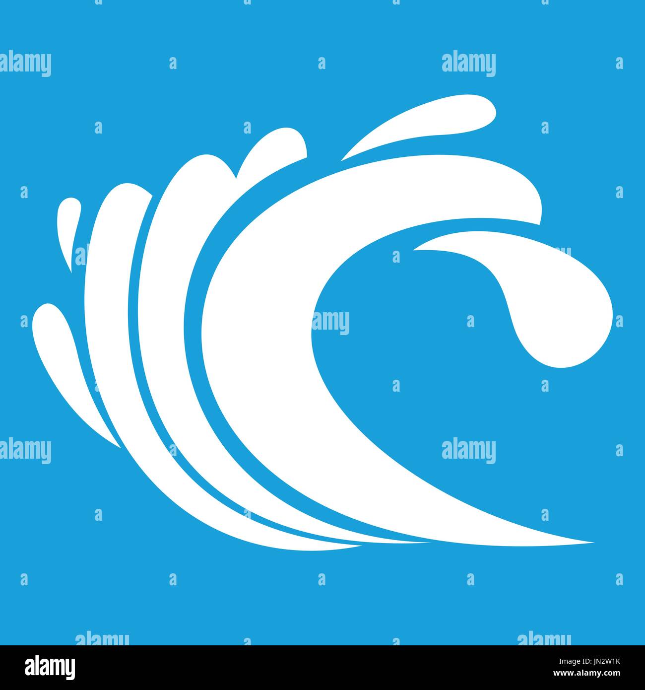 Wave icon white Stock Vector Image & Art - Alamy