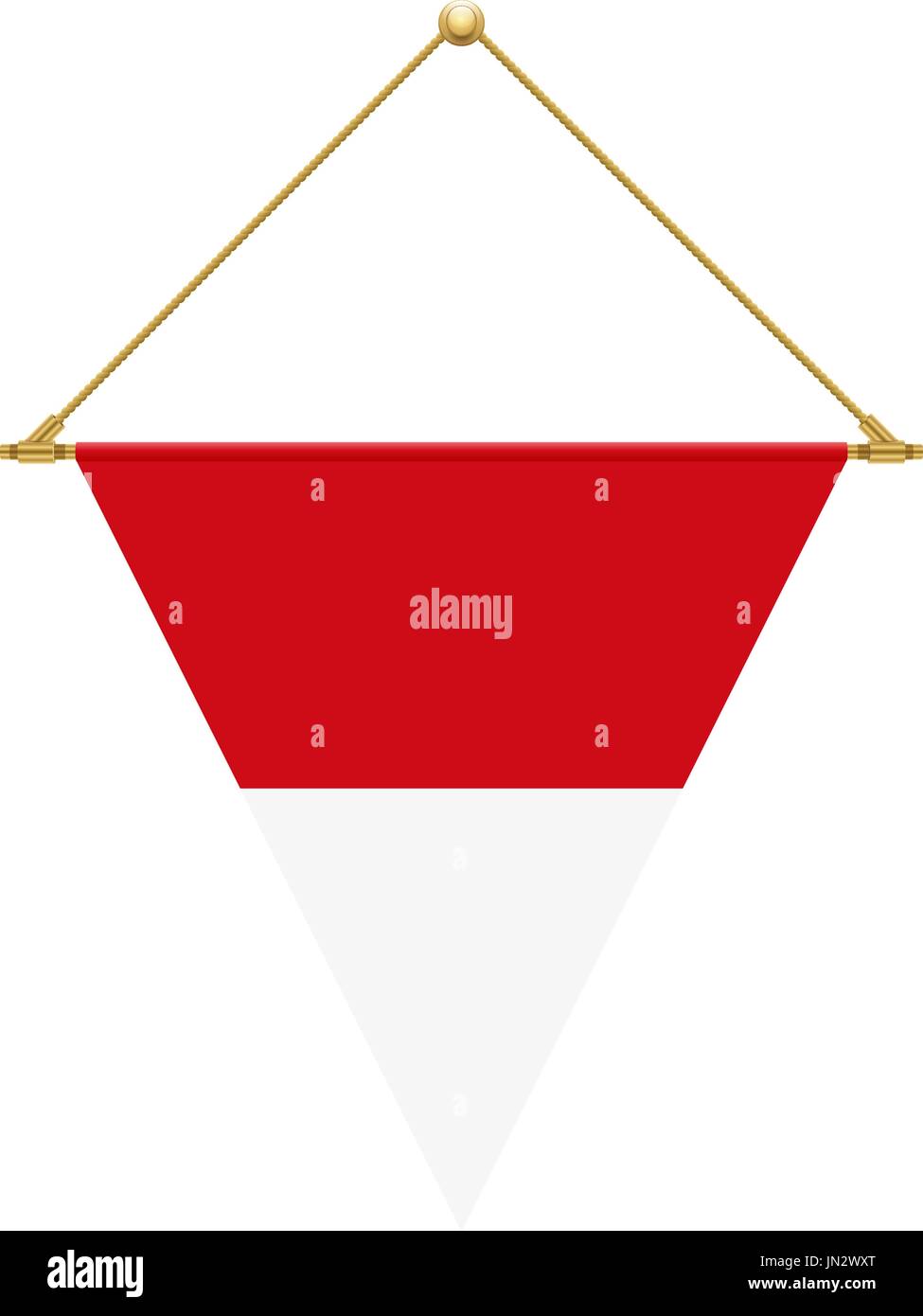Flag Design Indonesian Triangle Flag Hanging Isolated Template For