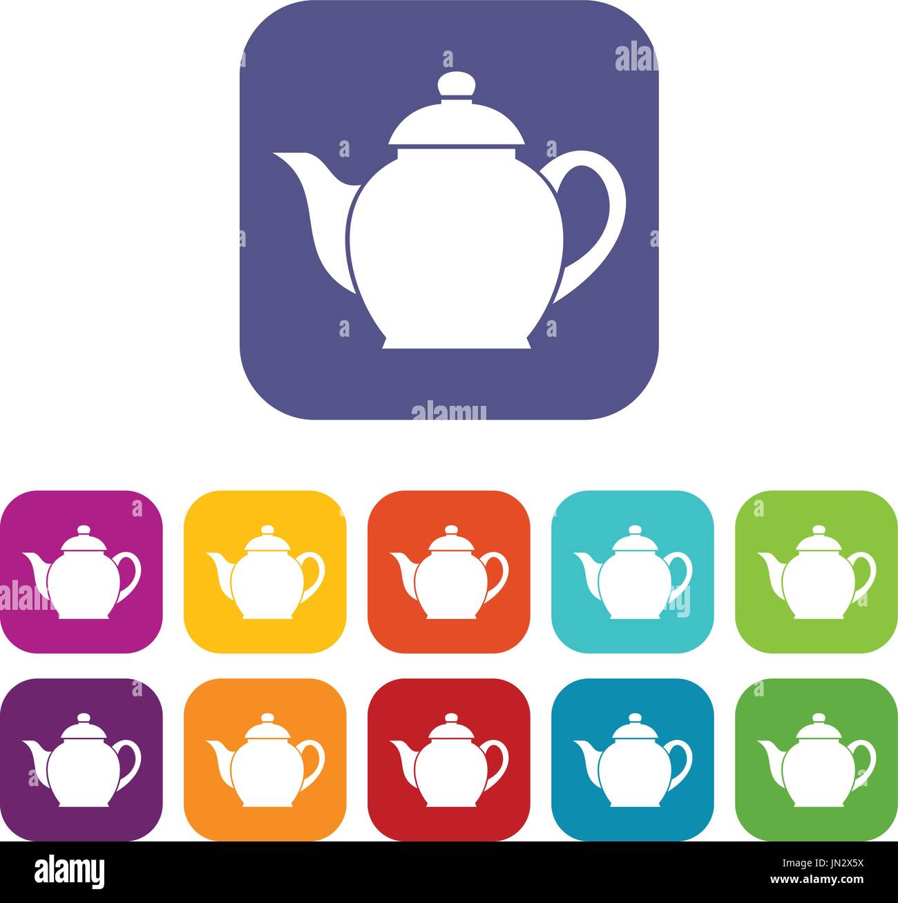 Teapot icons set Stock Vector Image & Art - Alamy