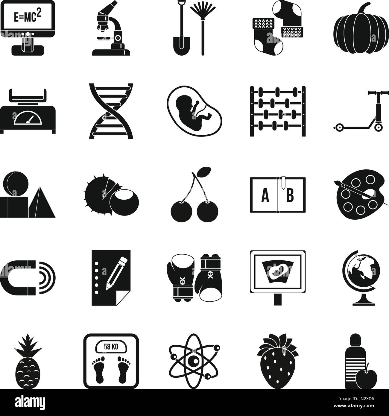 Scientific approach icons set, simple style Stock Vector Image & Art ...